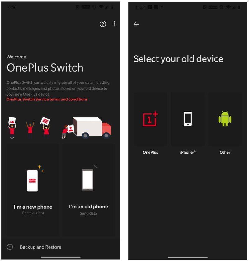 How to use OnePlus Switch to transfer content and settings to a new ...
