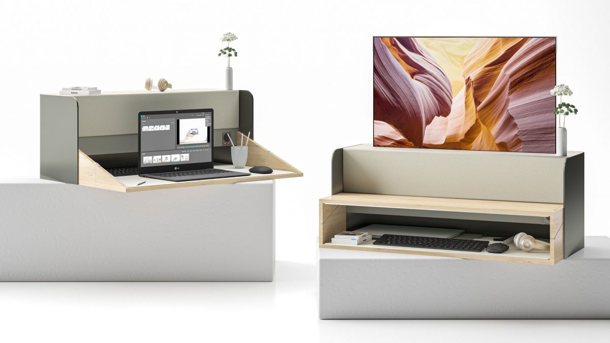 This amazing desk integrates a transparent OLED to save space | Tom's Guide