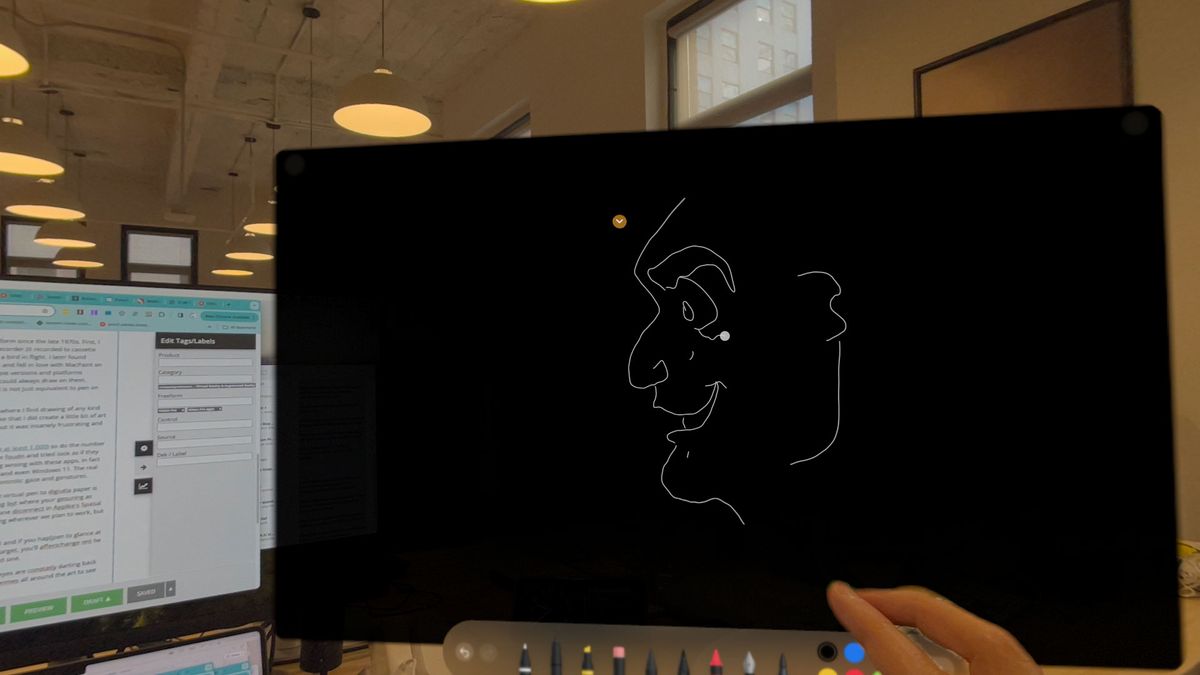 Apple Vision Pro is good for many things but drawing is not one of them ...