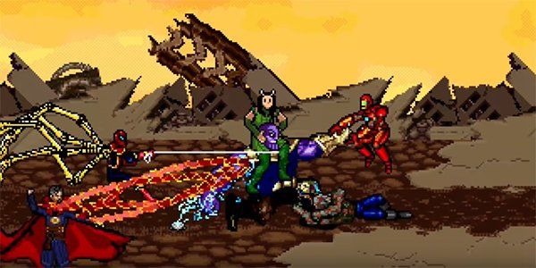 Someone Turned Avengers: Infinity War's Titan Battle Into A 16-Bit Game ...