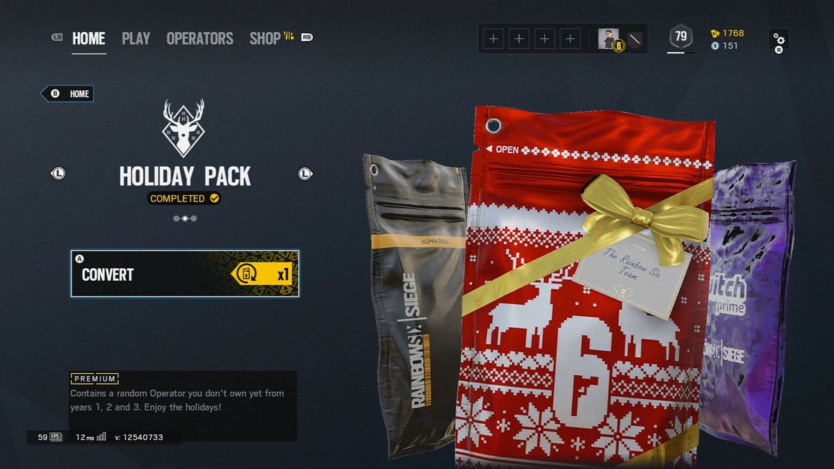 Rainbow Six Siege free 'Holiday Pack' unlocks one random DLC Operator ...
