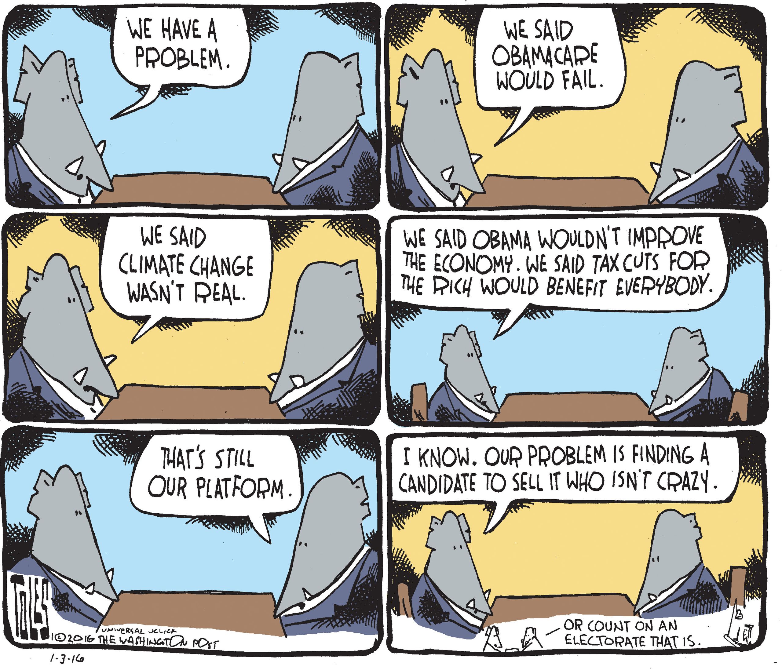 Political cartoon U.S. GOP Platform | The Week