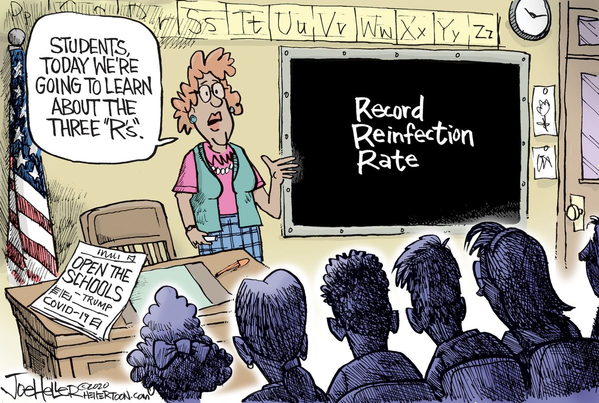 Editorial Cartoon U.S. school coronavirus | The Week