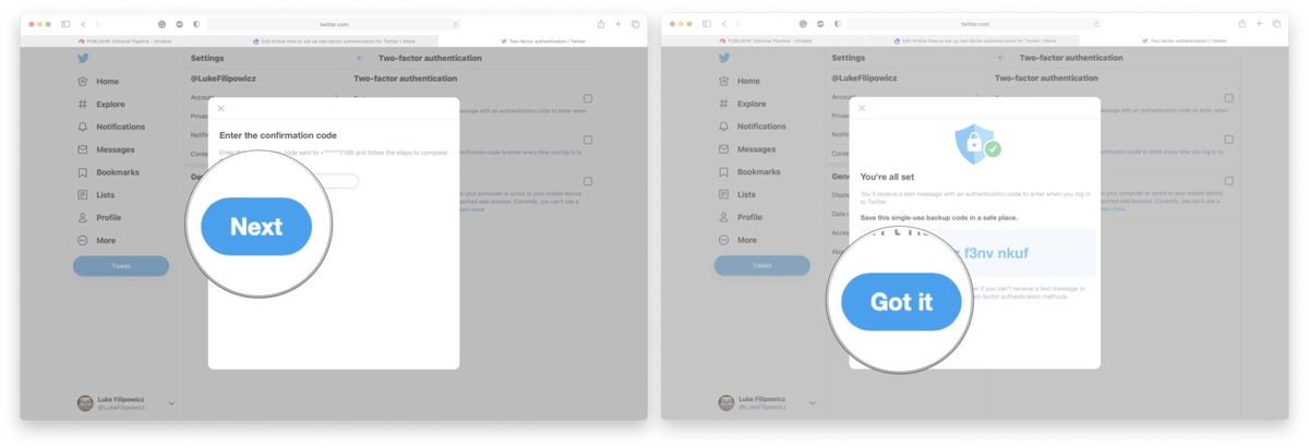 How to set up two-factor authentication for Twitter | iMore