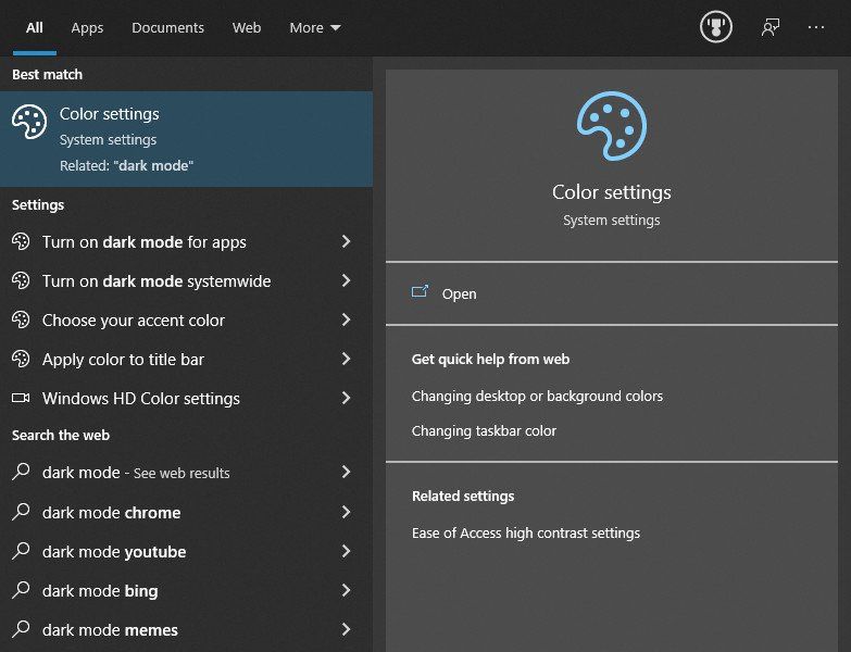 Windows 10 build 20215 brings dark theme for taskbar searches | Windows ...