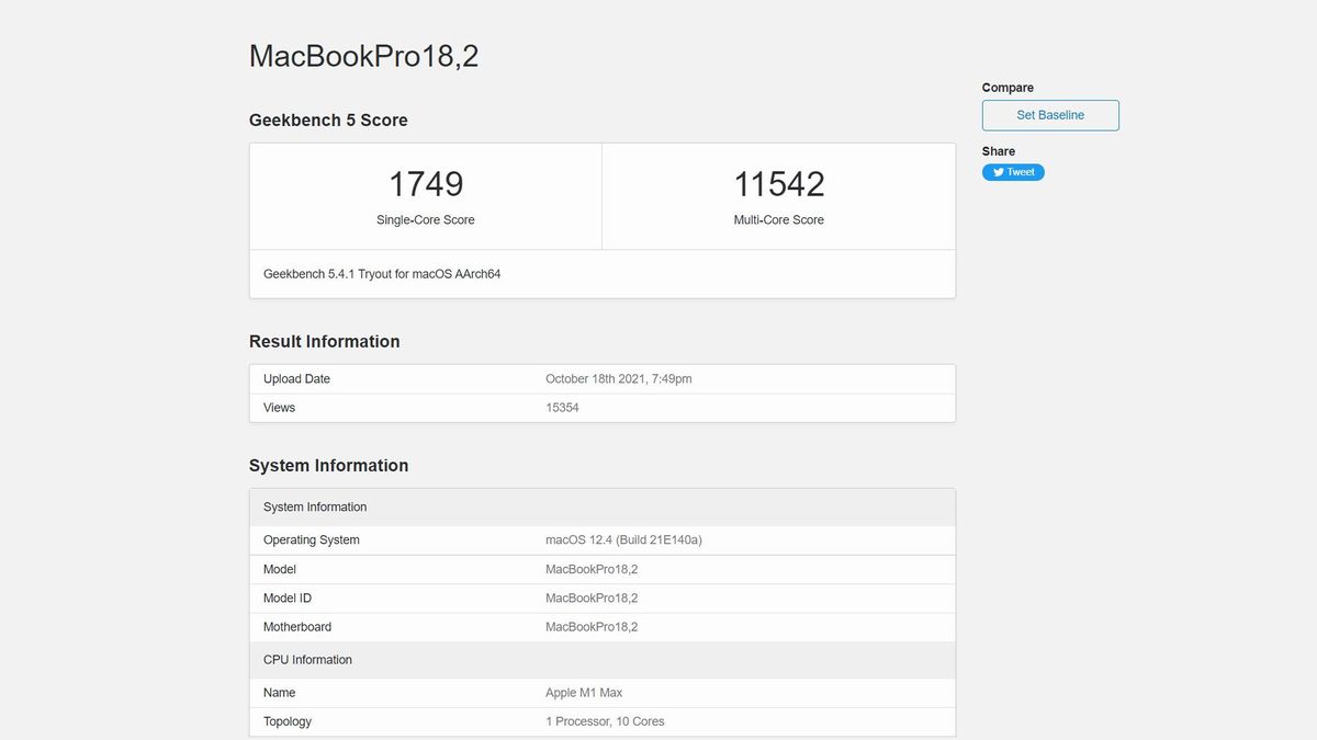 Apple's M1 Max early Geekbench benchmark result is... alright | TechRadar
