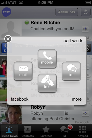 Review: Pinger, the Social Dialer for iPhone | iMore