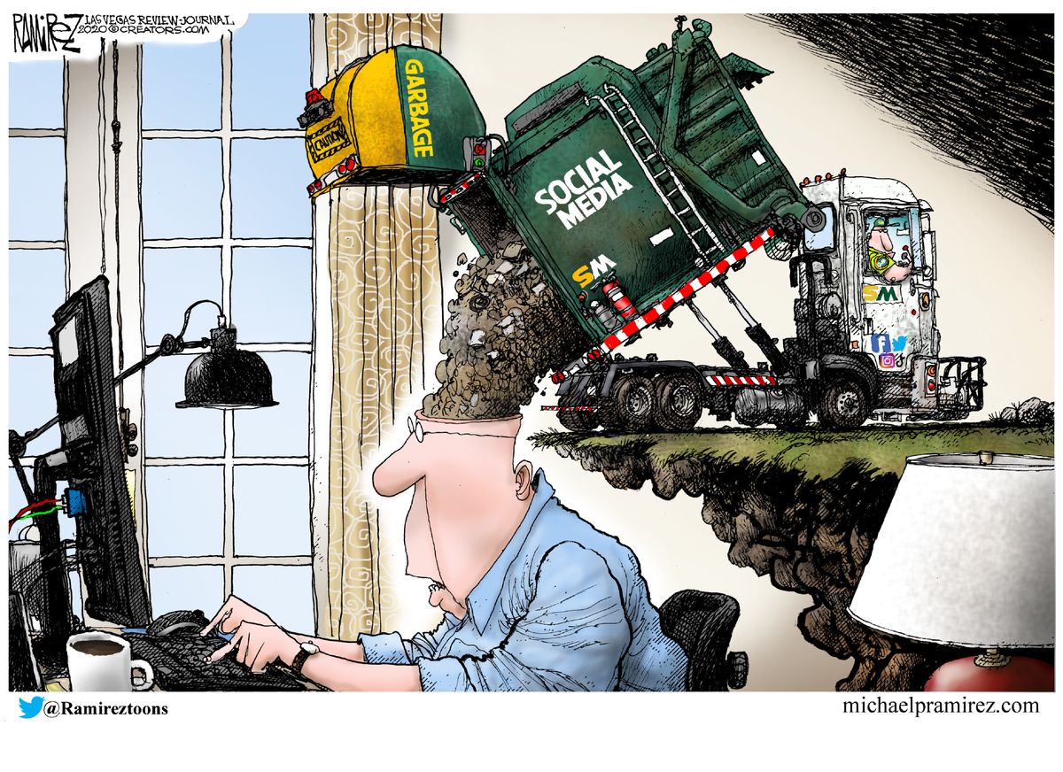 Editorial Cartoon U.S. garbage social media | The Week