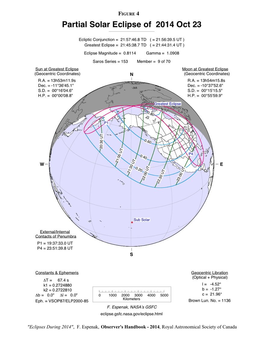 Partial Solar Eclipse of October 2014: Visibility Maps | Space