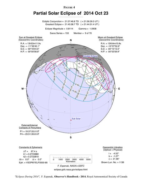 Partial Solar Eclipse of October 2014: Visibility Maps | Space