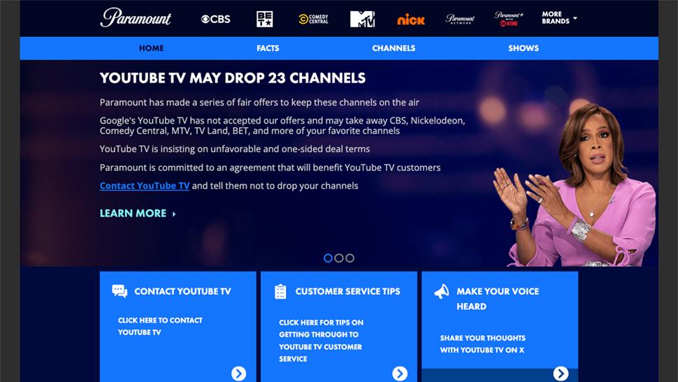 YouTube TV Likely To Drop Paramount Channels Today | TV Tech