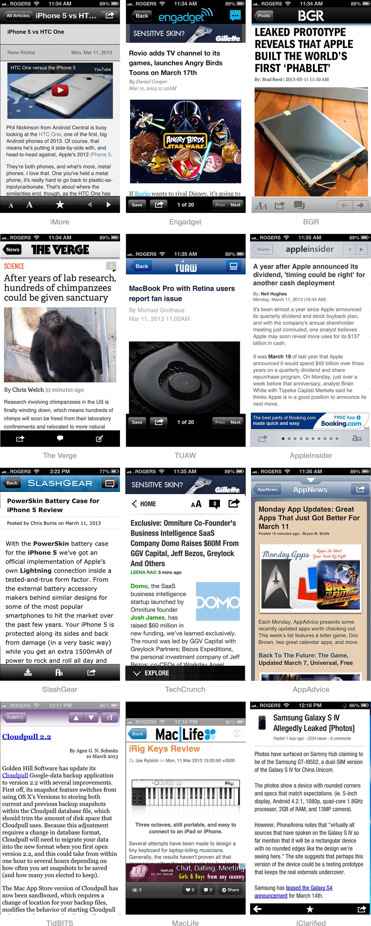 Comparing Apple news site apps for iPhone at a glance | iMore
