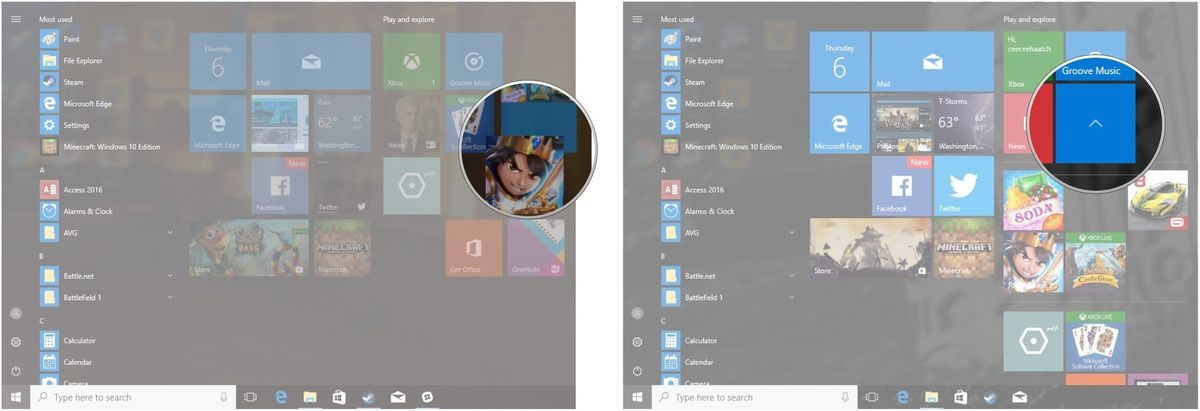 How to create live folders, hide the Start menu app list in Windows 10 Creators Update | Windows ...