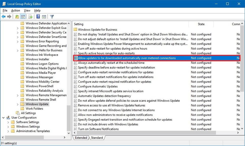 How to allow updates over metered connections on Windows 10 Fall ...