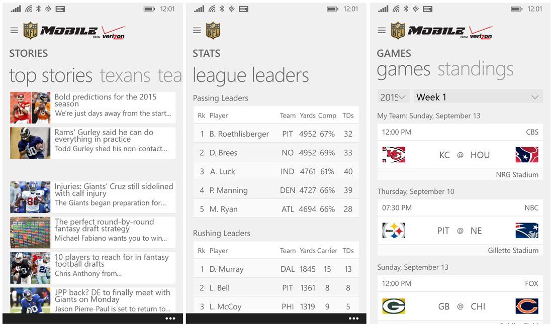 Top Windows Phone and Windows 10 apps for the NFL Season | Windows Central