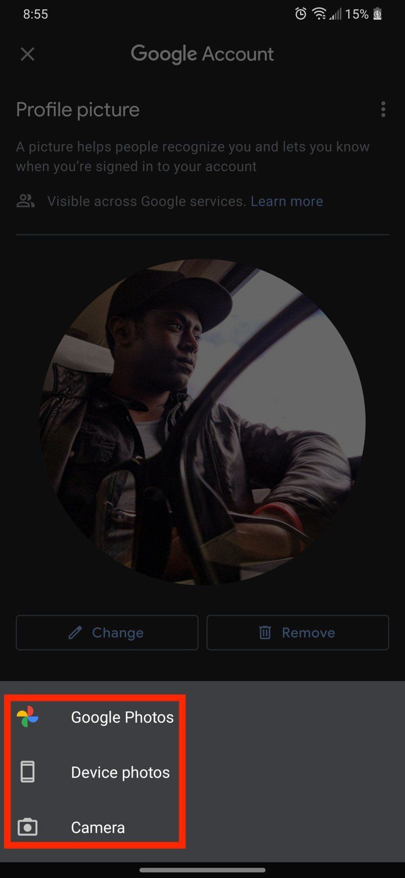 How to change your Google profile photo from the Contacts app | Android ...