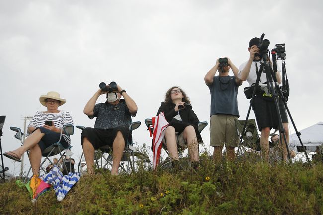 SpaceX's historic astronaut launch try draws huge crowds despite NASA ...