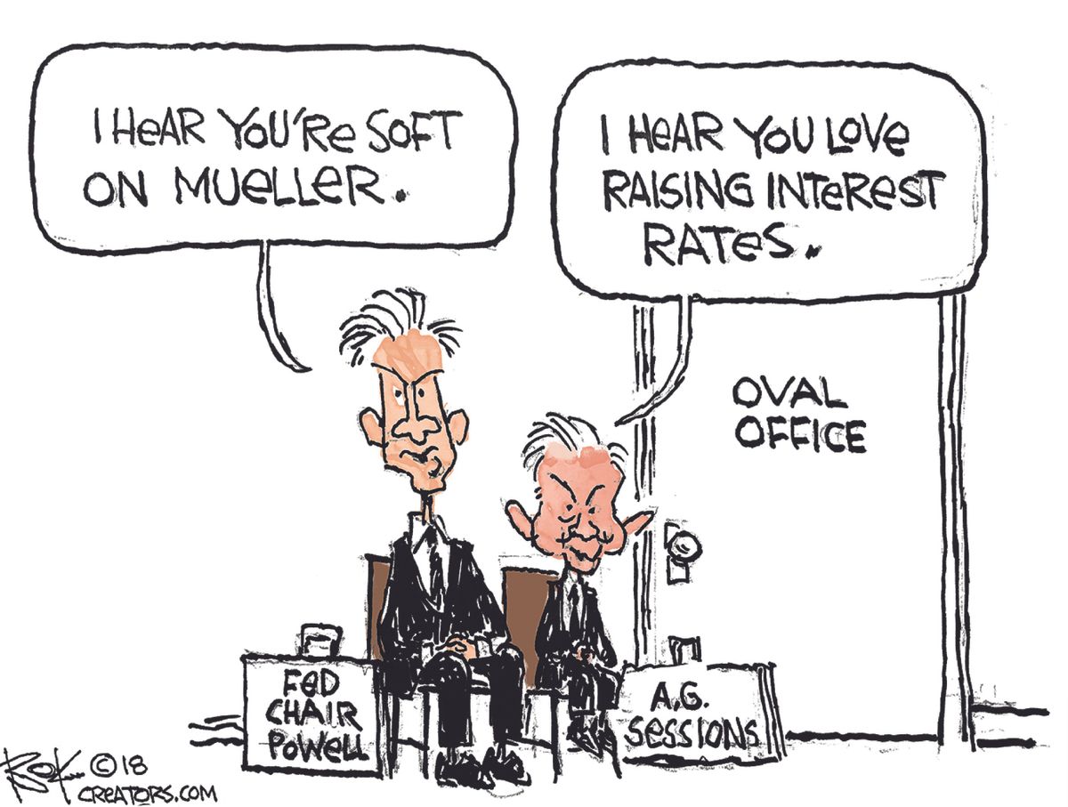 U.S. Jeff Sessions Jerome Powell Robert Mueller raising interest rates ...