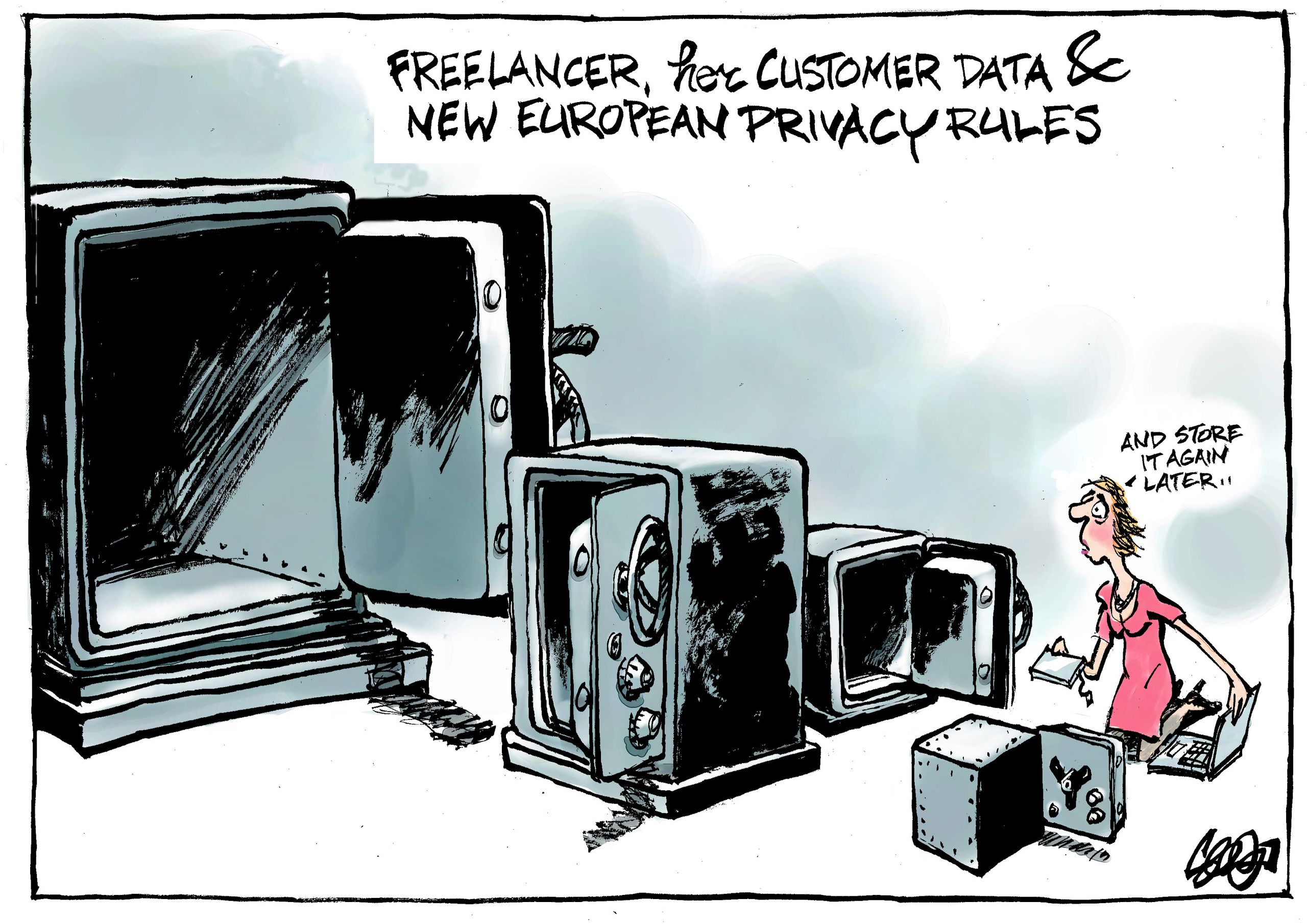 Political cartoon World European Union privacy rules freelance | The Week