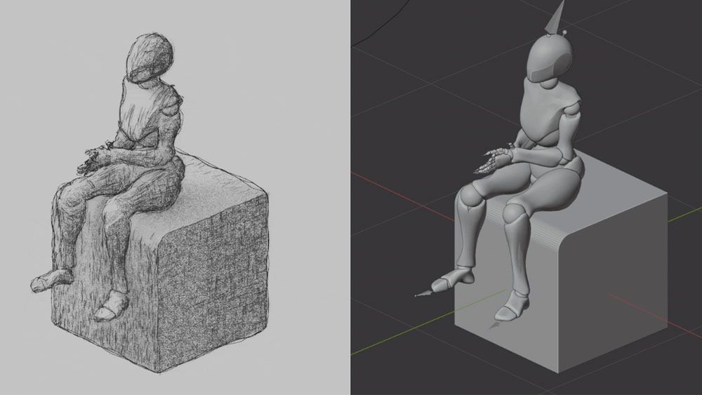 This Blender tool transforms 3D models into pencil sketches | Creative Bloq