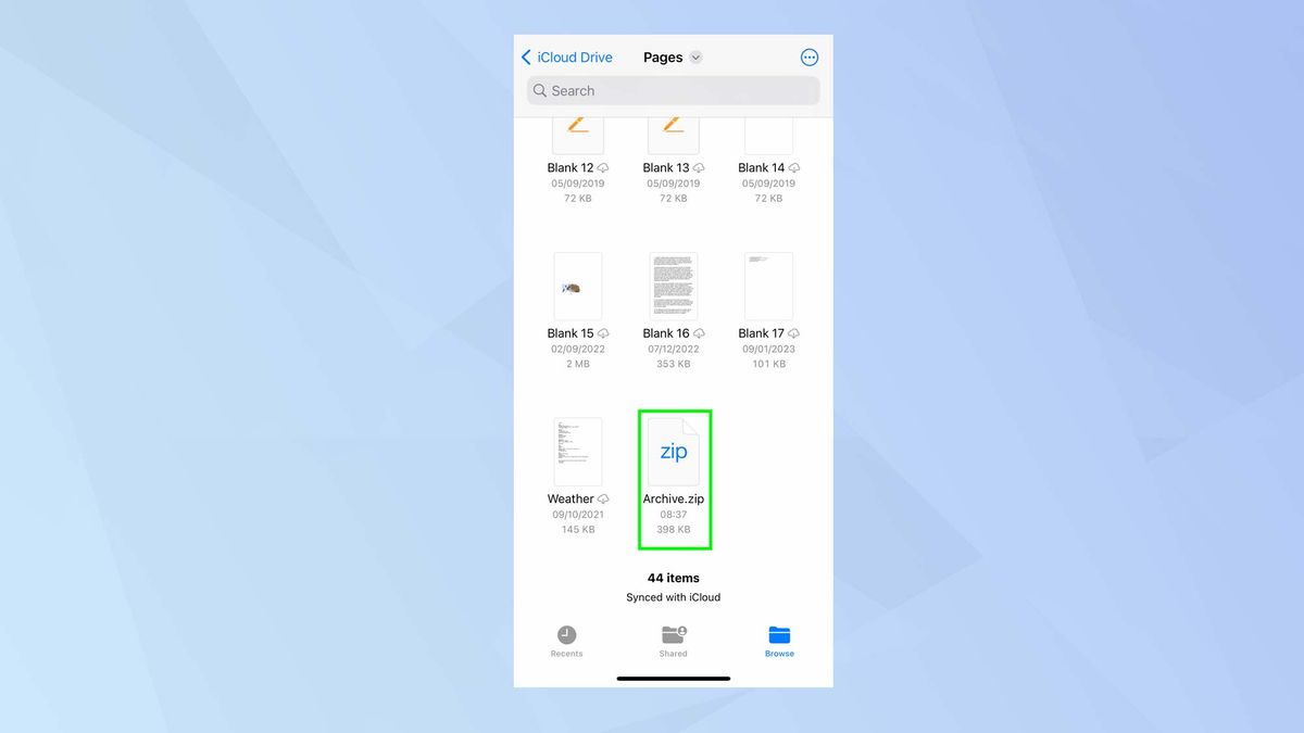 How to create and open zip files on iPhone | Tom's Guide