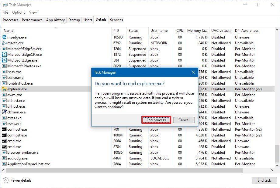 How to restart Explorer.exe to fix a frozen desktop, Start Menu, File ...