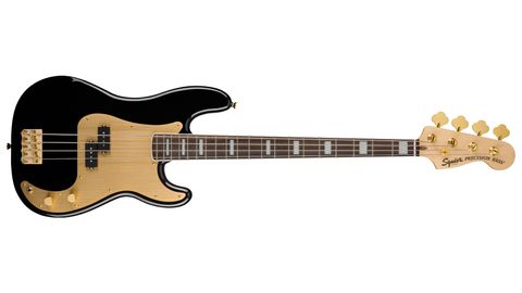 Squier 40th Anniversary Gold Edition Vintage Precision and Jazz Bass ...