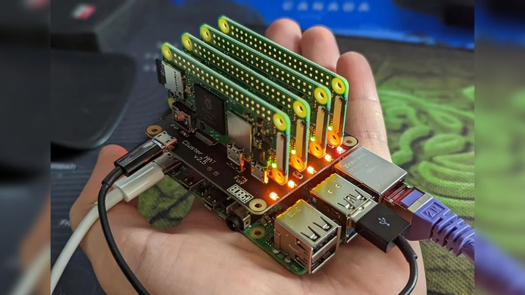 Raspberry Pi Zero 2 W Cluster Stacks Four Boards | Tom's Hardware