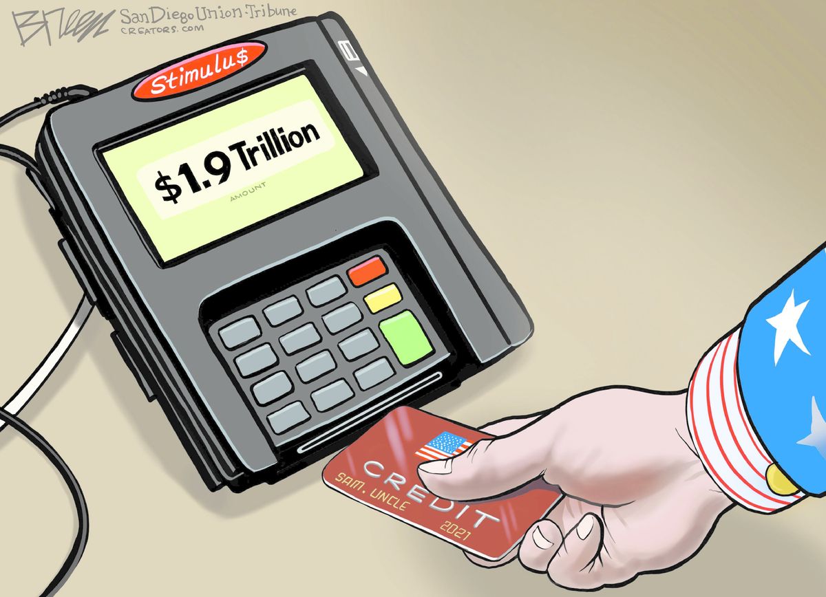 Editorial Cartoon U.S. covid stimulus debt | The Week