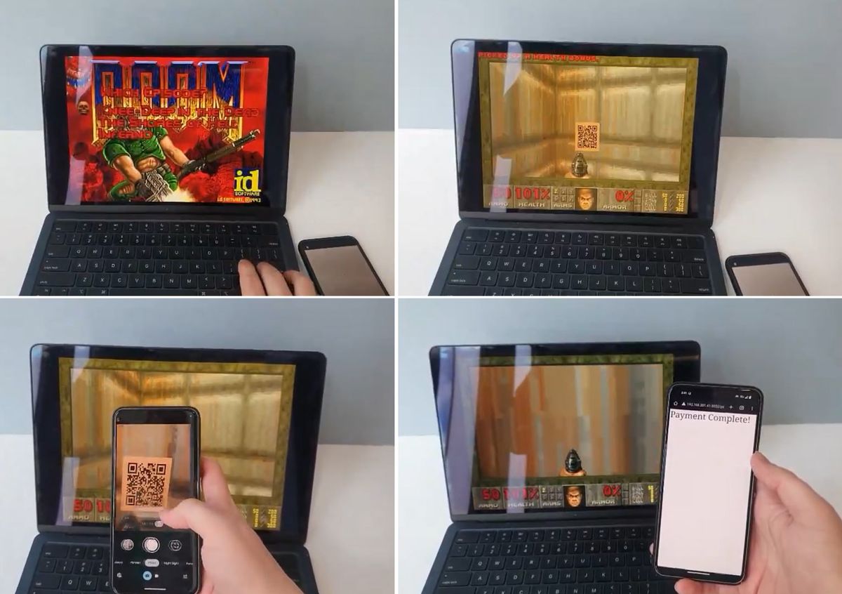 Enthusiast adds microtransactions to DOOM — QR codes direct to payment ...