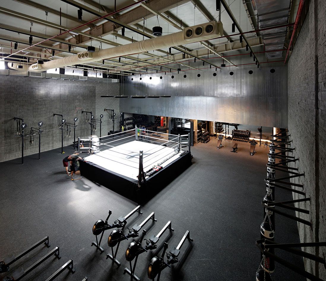 Lab100 design Kuwait boxing studio | Wallpaper