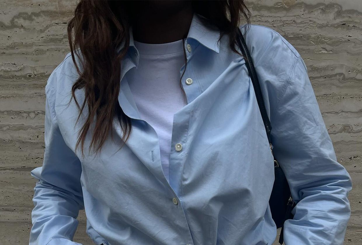 9 Chic Outfit Ideas for a Button-Down Shirt and a T-Shirt | Who What Wear