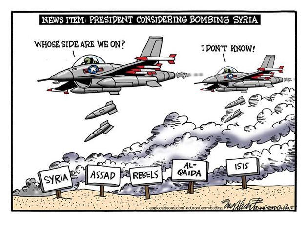 Editorial cartoon world Syria bombing | The Week
