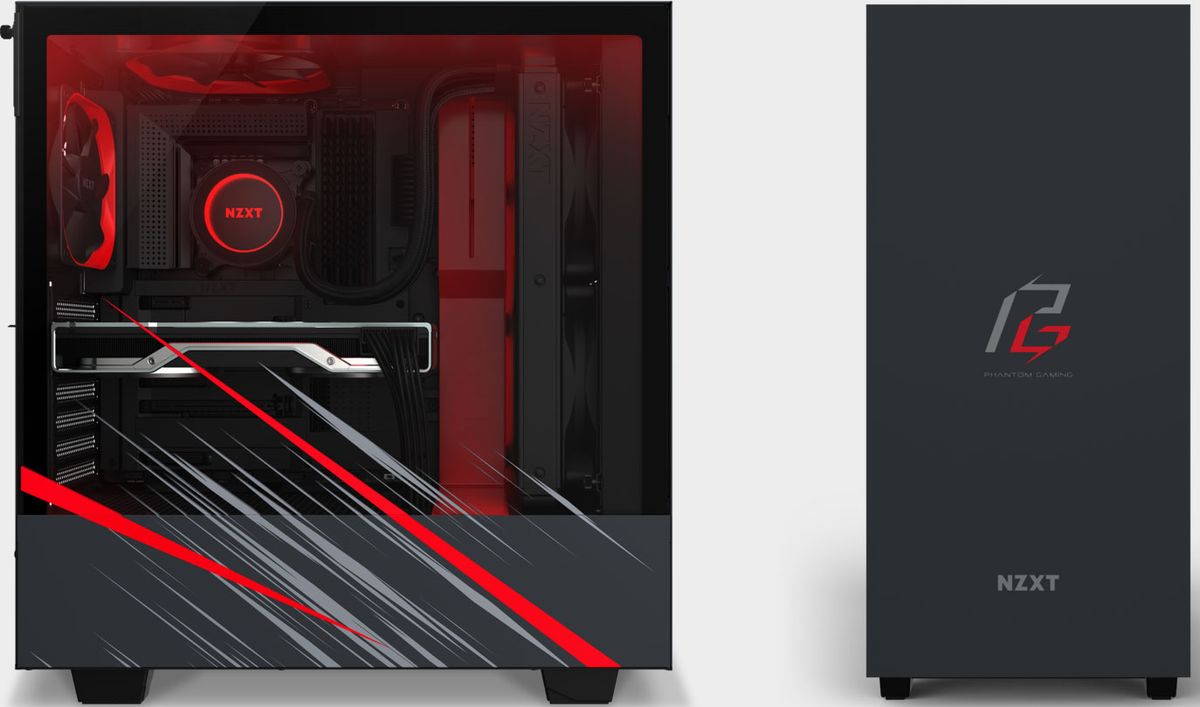 I'm digging the scuffed aesthetic of this ASRock-themed case from NZXT ...