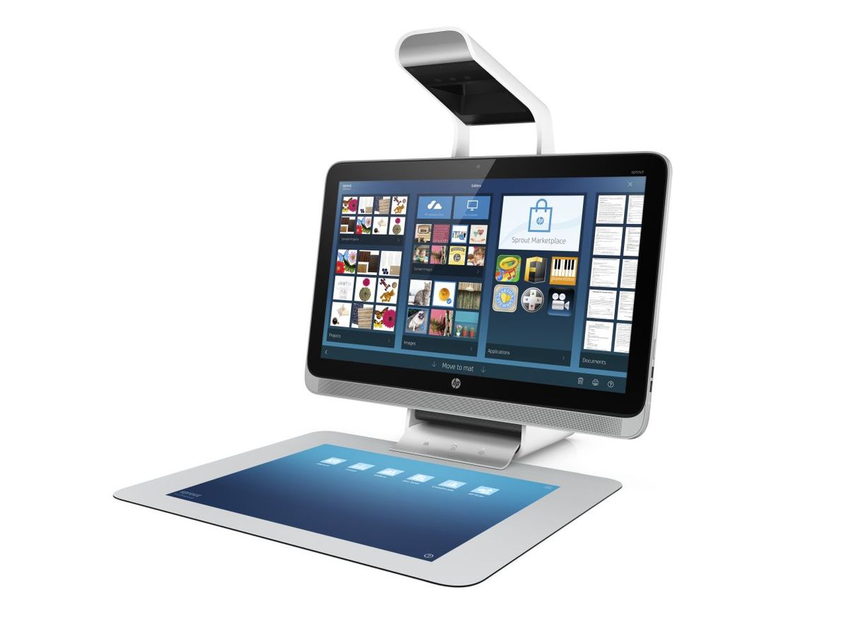 HP's new Sprout Windows 8.1 PC packs an overhead projector and touch ...