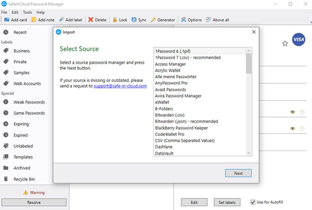 SafeInCloud password manager | TechRadar