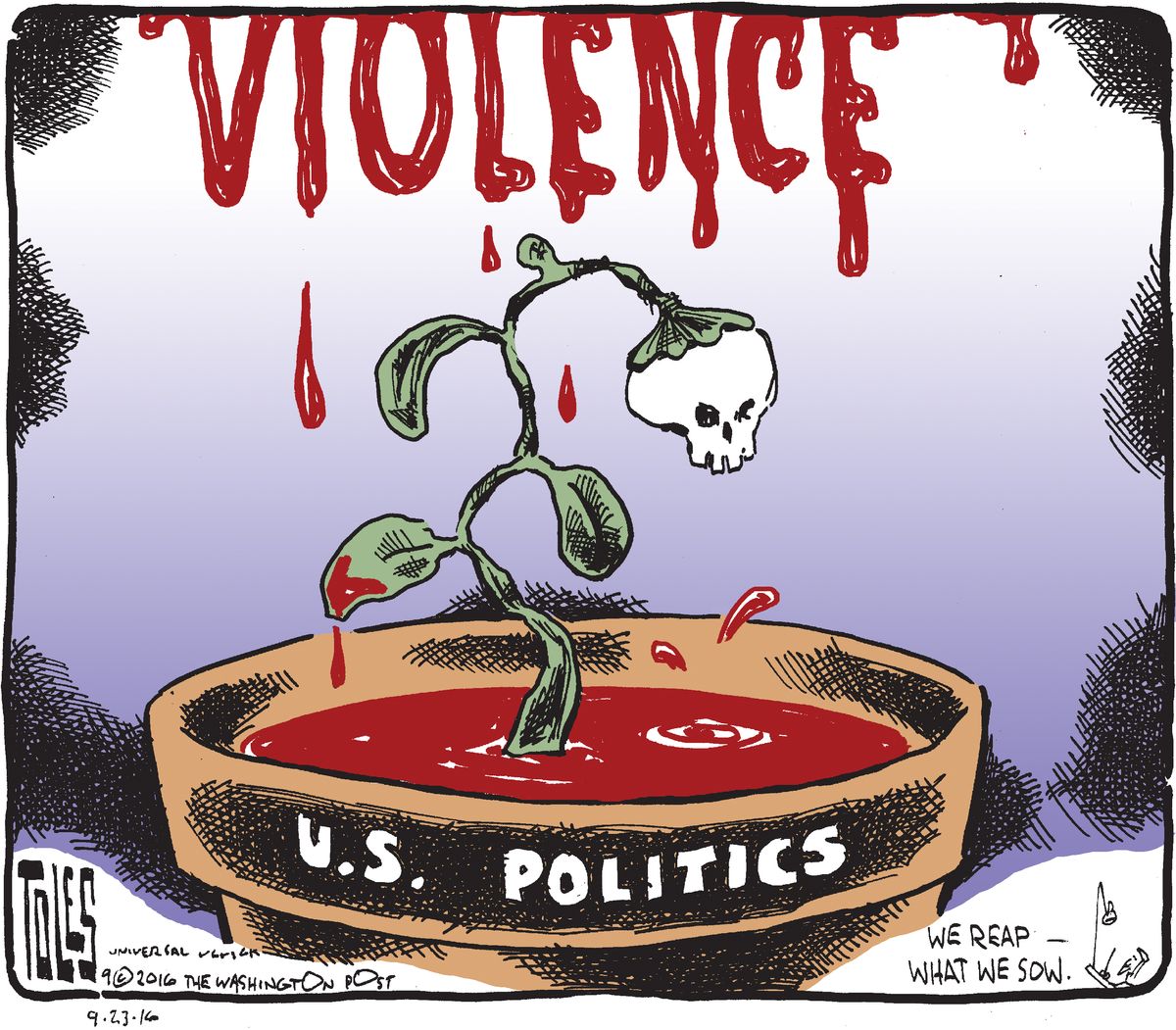 Political cartoon U.S. politics violence | The Week