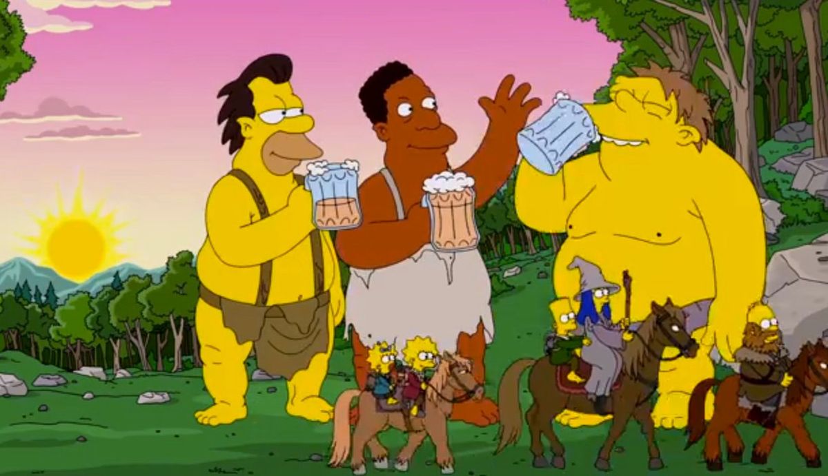 The Simpsons Head To Middle Earth For A Hobbit Couch Gag | Cinemablend