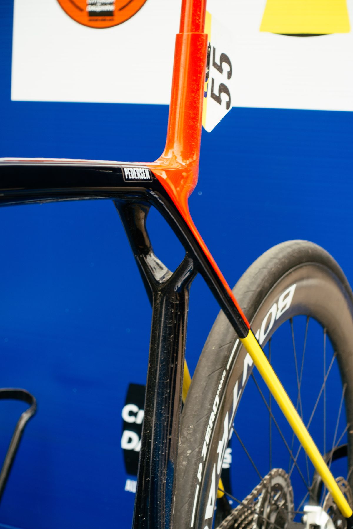 Mads Pedersen's unreleased new Trek, fresh from the finish line of the ...
