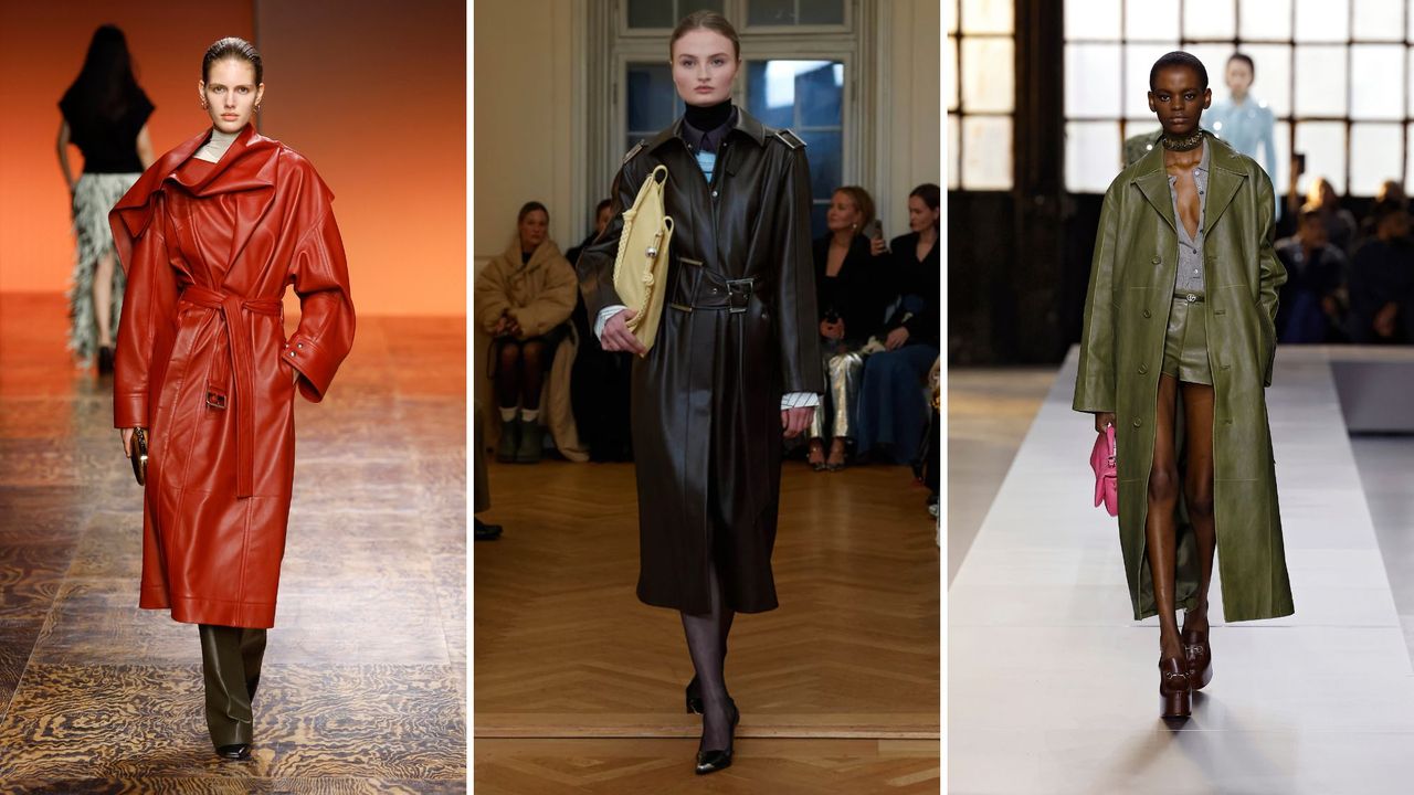 The autumn/winter 2024 catwalks gave a lesson in leather styling ...