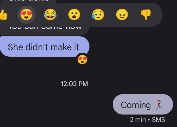 Google Messages appears to test a way to react to texts from iPhones ...