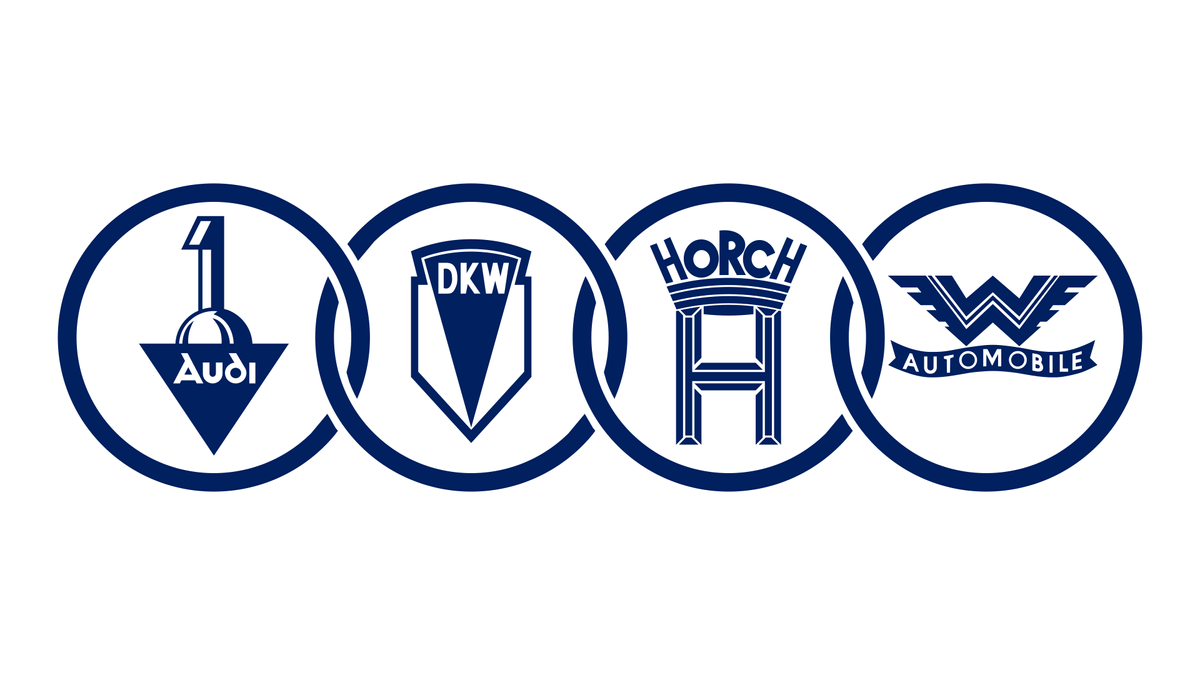 The history of the Audi logo: from script font to mergers and rings ...
