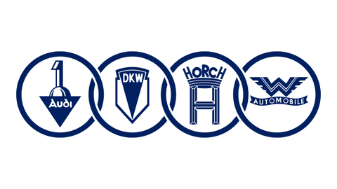 The history of the Audi logo: from script font to mergers and rings ...