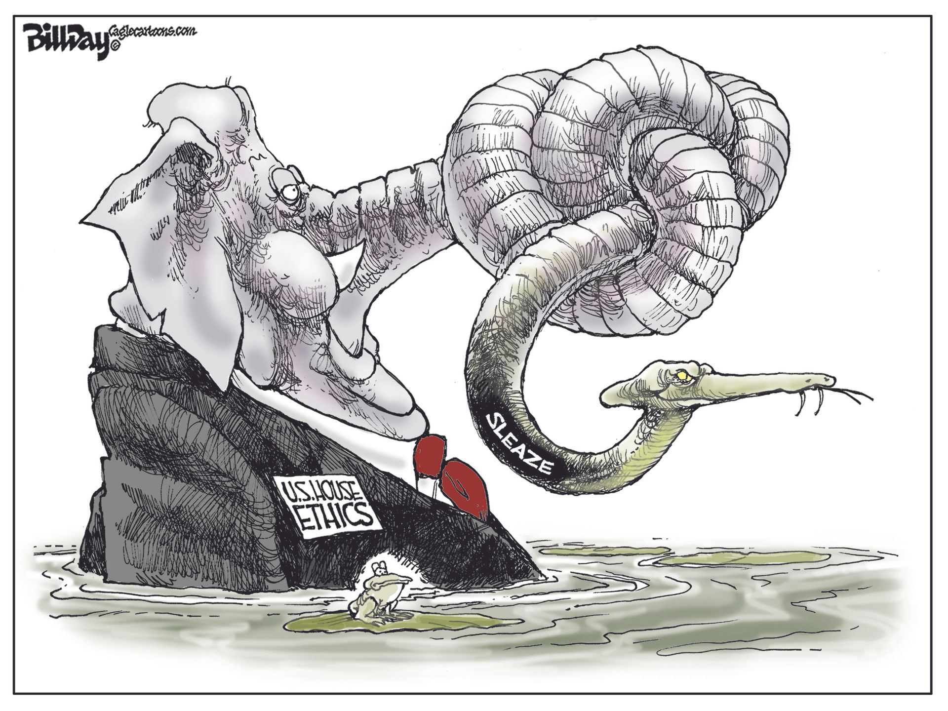 Political cartoon U.S. GOP Republicans swamp House ethics | The Week