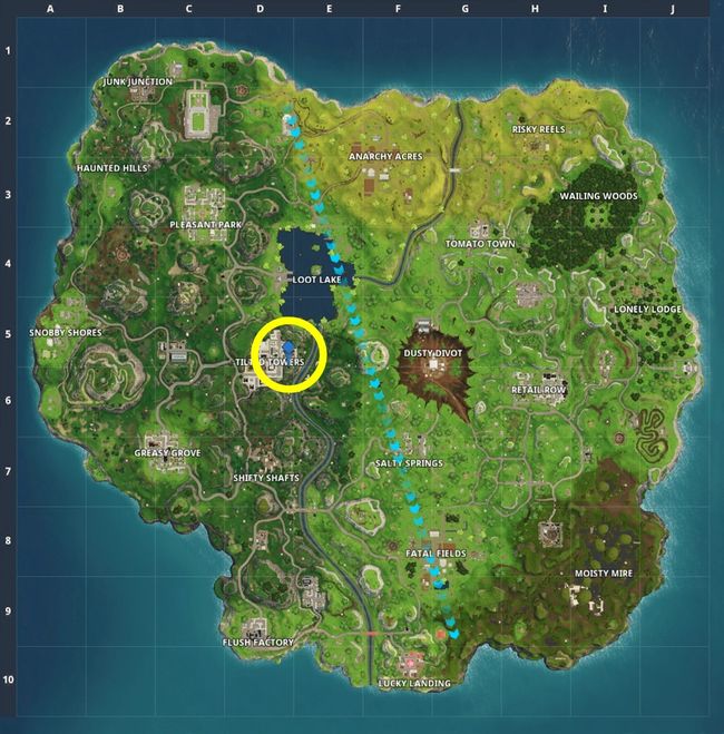 Fortnite Pleasant Park Treasure Map Location Pc Gamer