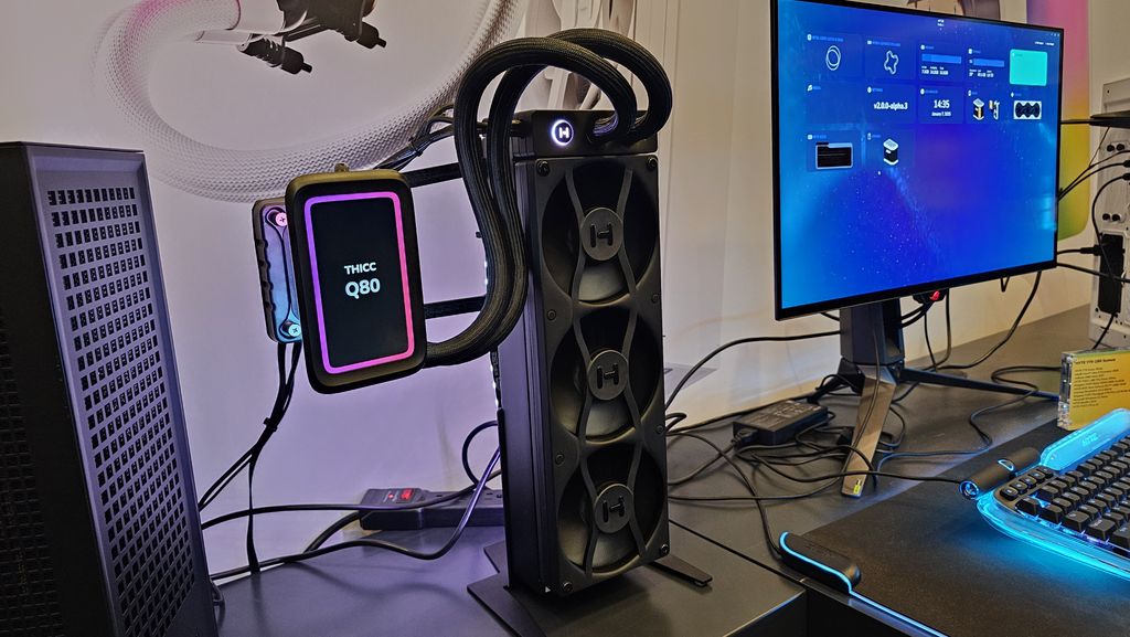 Hyte shows off new PC cooling toys, including new Thicc Q80 AIO ...