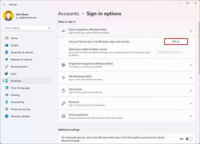 How to configure Windows Hello authentication on Windows 11 | Windows ...