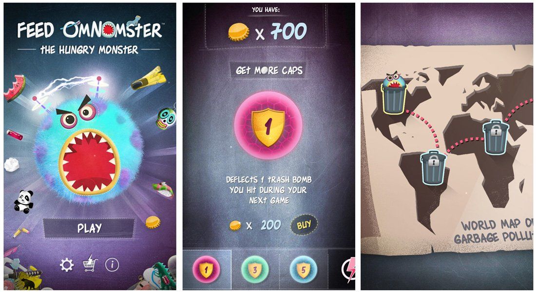 Feed OmNomster - The Hungry Monster, one hyperactive arcade game ...