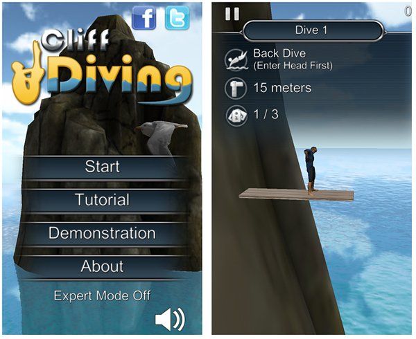 Cliff Diving 3D for Windows Phone 8, belly flops not advisable ...