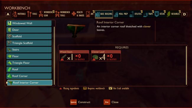 Grounded guide: List of building parts, utilities, and more | Windows ...